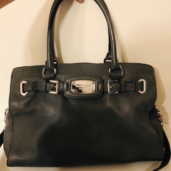 Michael Kors | Bags | Michael Kors Grey Leather Hamilton Tote Bag ...